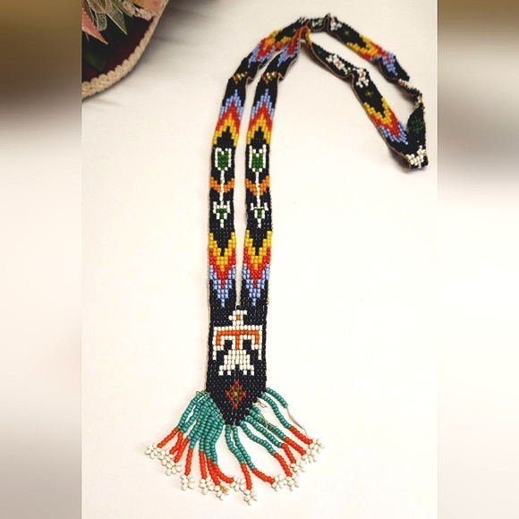 Hand Crafted | Jewelry | Vintage Handmade Thunderbird Arrow Glass Seed ...